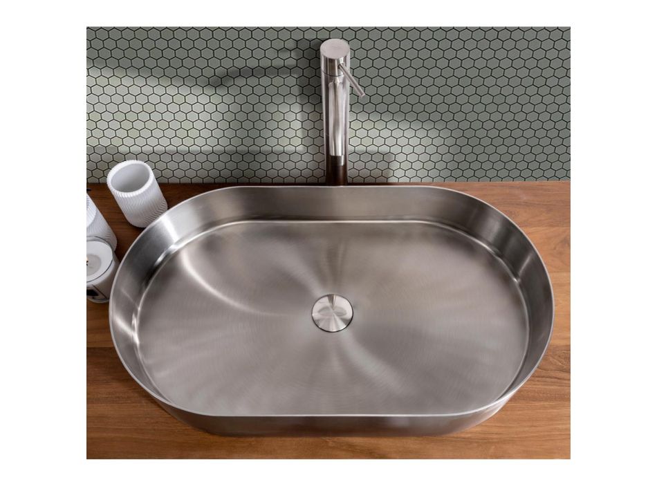 Oval bordplade håndvask i rustfrit stål