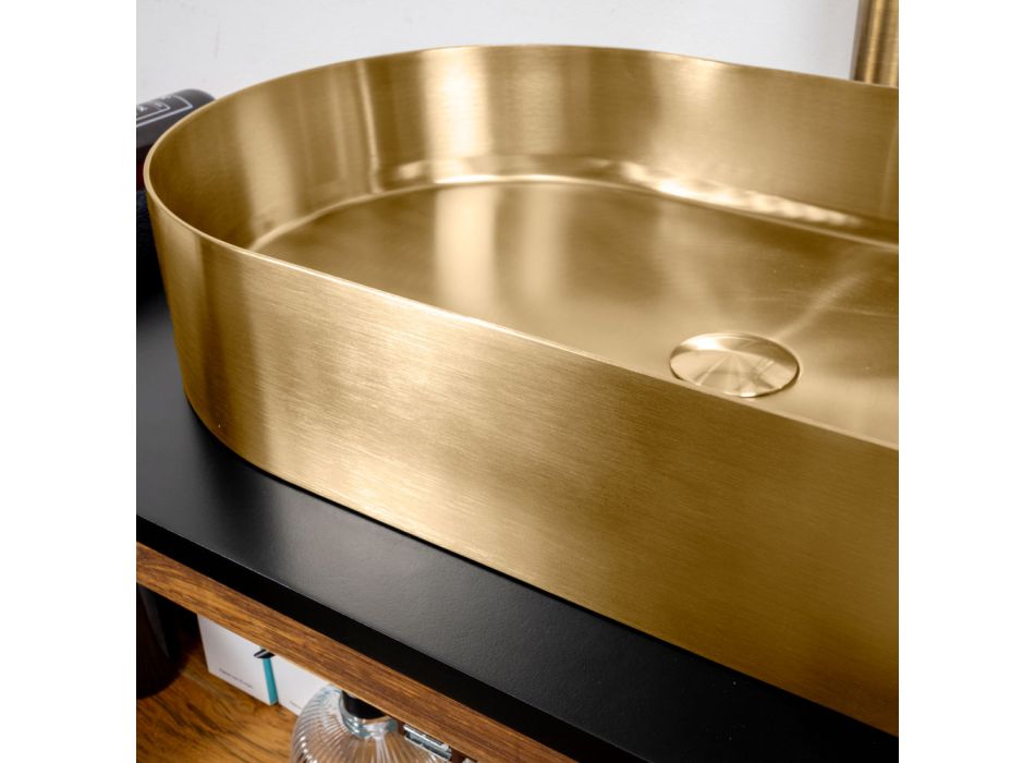 Oval bordplade håndvask i rustfrit stål