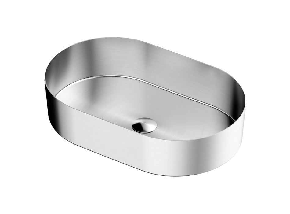 Oval bordplade håndvask i rustfrit stål